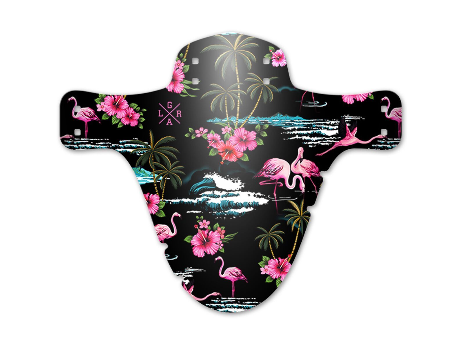Loose Riders Mudguard Pink Flamingos, pink/black | BIKER-BOARDER.DE