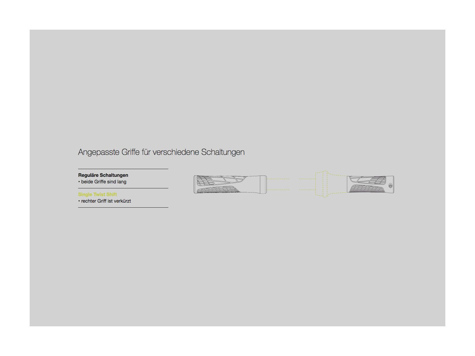 Ergon GA2 Single Twist Shift - Rohloff/Nexus, black | BIKER-BOARDER.DE