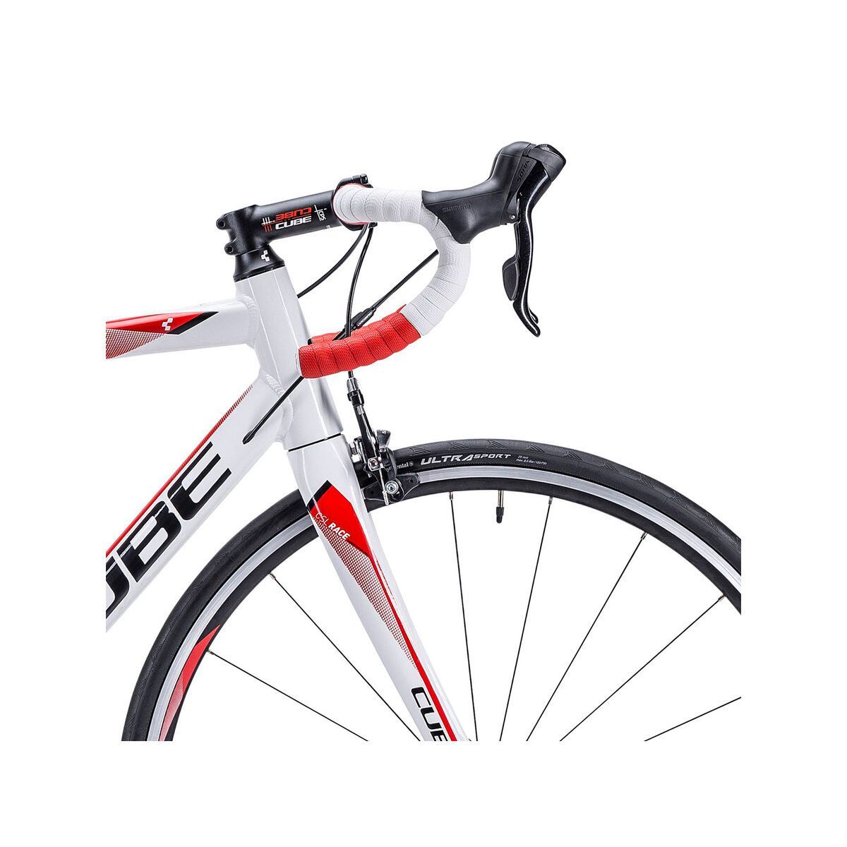 Cube Peloton Pro, white/red/black | BIKER-BOARDER.DE
