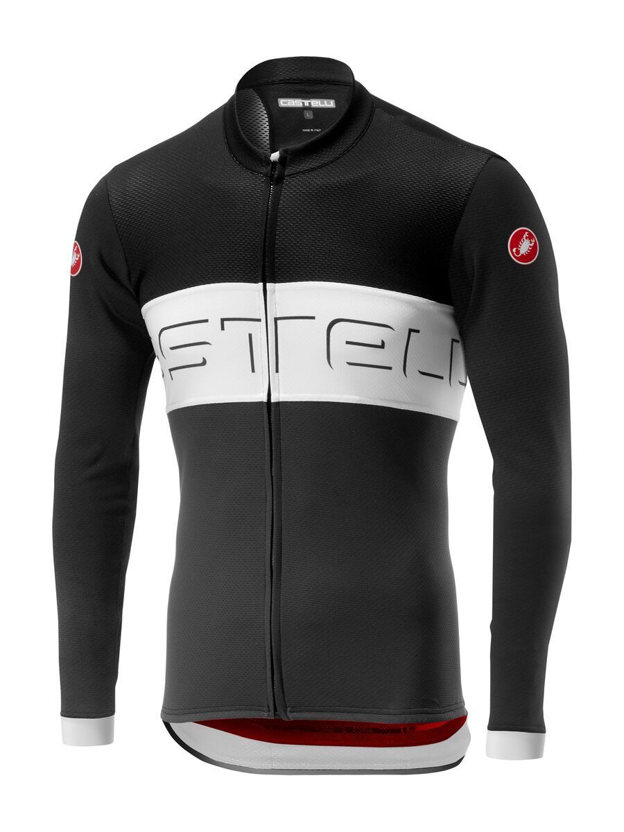 Castelli Prologo VI Long Sleeve FZ, black/ivory/dark gray | BIKER ...