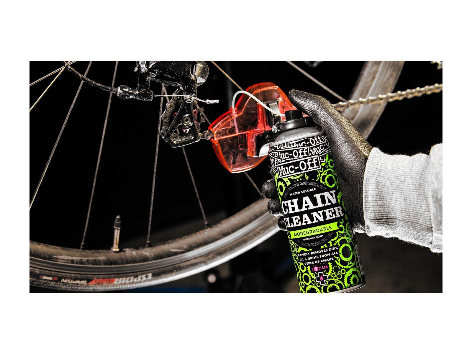 Muc-Off Chain Doc - inkl. 400 ml Bio Chain Cleaner | BIKER-BOARDER.DE