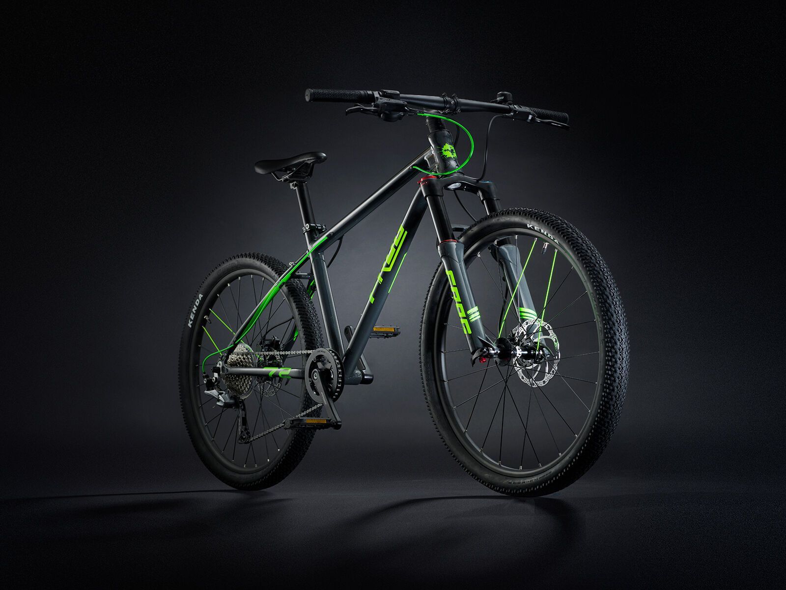 Frog Bikes Frog MTB 72, grey/green | BIKER-BOARDER.DE