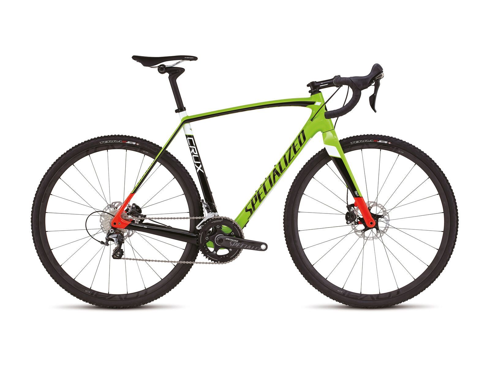 Specialized CruX Pro Race, gloss monster green/rocket red/tarmac black ...
