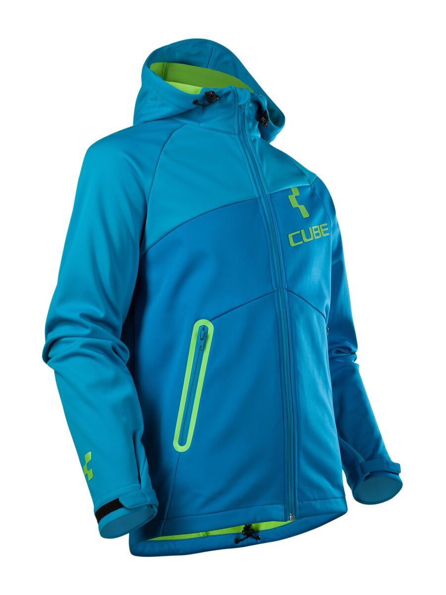 Cube After Race Softshell Jacke, blue | BIKER-BOARDER.DE