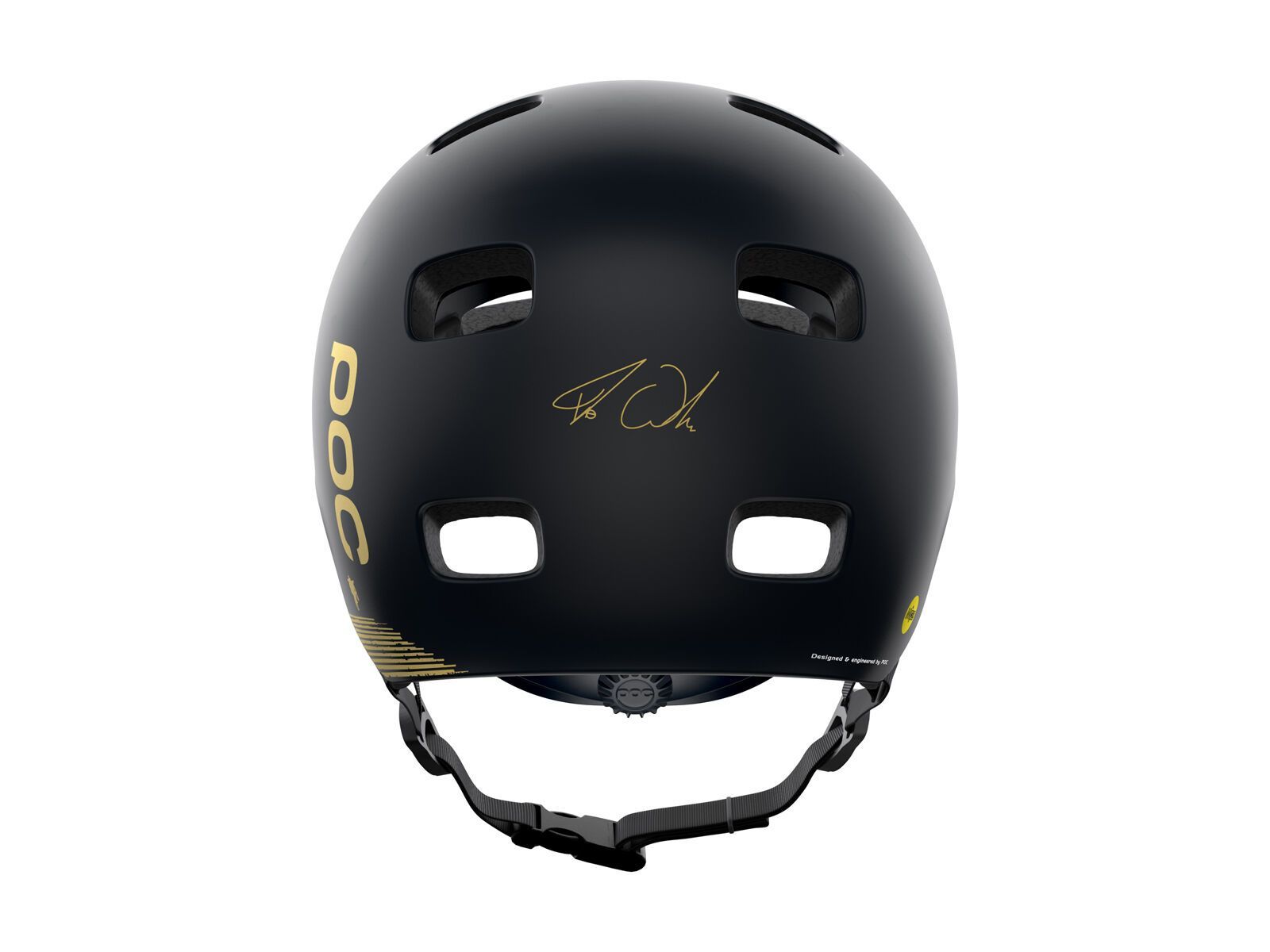 POC Crane MIPS Fabio Wibmer Ed., uranium black matt/gold | BIKER-BOARDER.DE