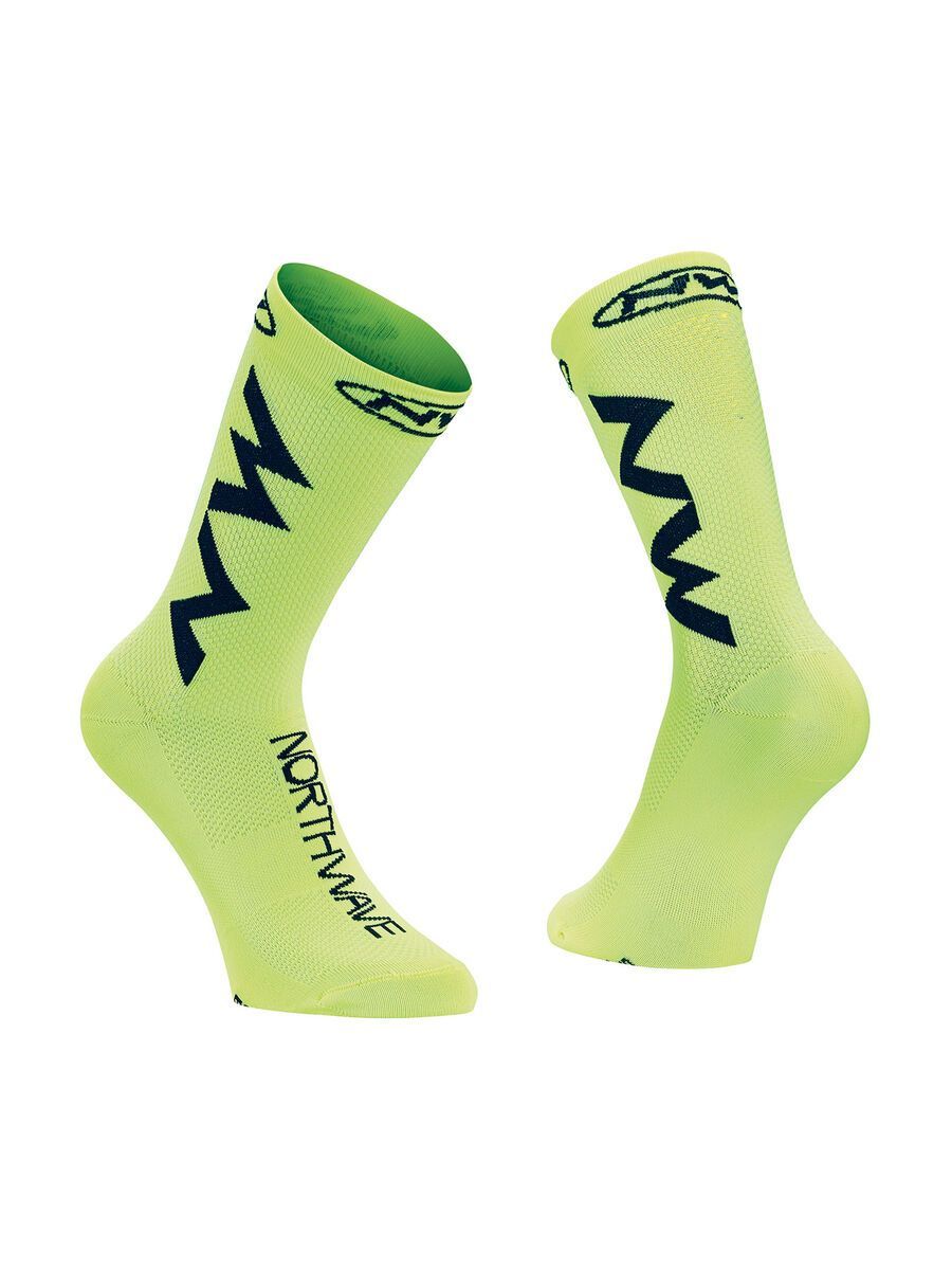 Northwave Extreme Air Sock, yellow fluo/black | BIKER-BOARDER.DE