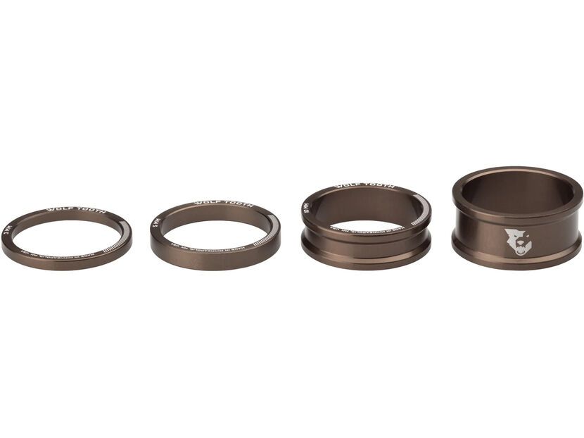 Wolf Tooth Precision Headset Spacers - 3/5/10/15 mm Kit, espresso ...