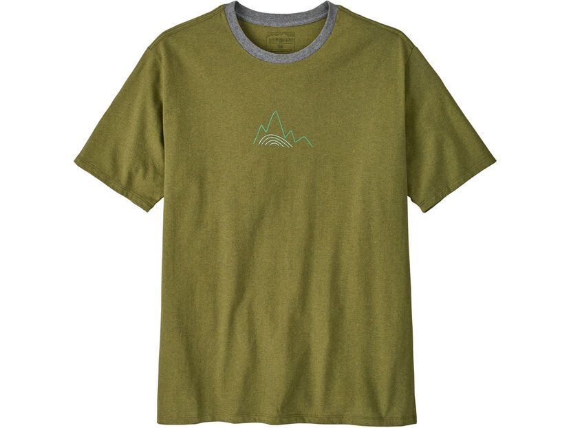 Patagonia Men's Berm Logo Responsibili-Tee, graze green | BIKER-BOARDER.DE