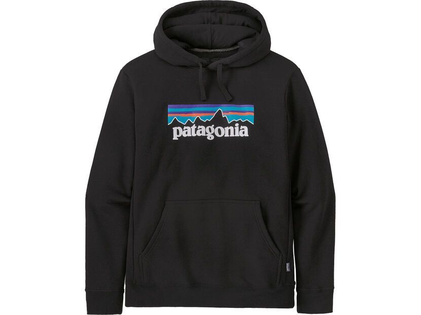 Patagonia P-6 Logo Uprisal Hoody, black | BIKER-BOARDER.DE