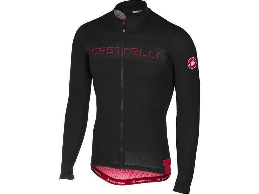 Castelli Prologo V L/S Jersey FZ, black | BIKER-BOARDER.DE