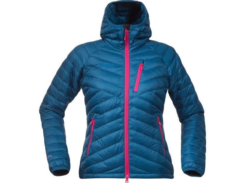 Bergans Slingsbytind Down Lady Jacket, dp sea/hot pink | BIKER-BOARDER.DE