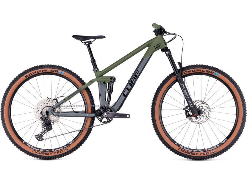 Cube Stereo 140 HPC Rookie, grey´n´olive | BIKER-BOARDER.DE
