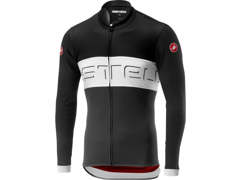 Castelli Prologo VI Long Sleeve FZ, black/ivory/dark gray | BIKER ...