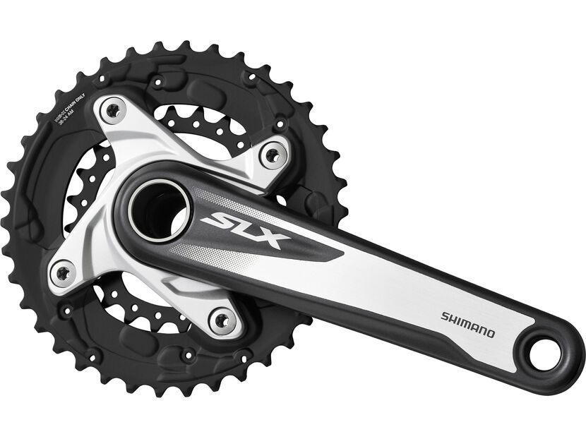 Shimano Kurbelgarnitur SLX MTB FC-M675 2x10 - 38/24, schwarz/silber | BIKER-BOARDER.DE
