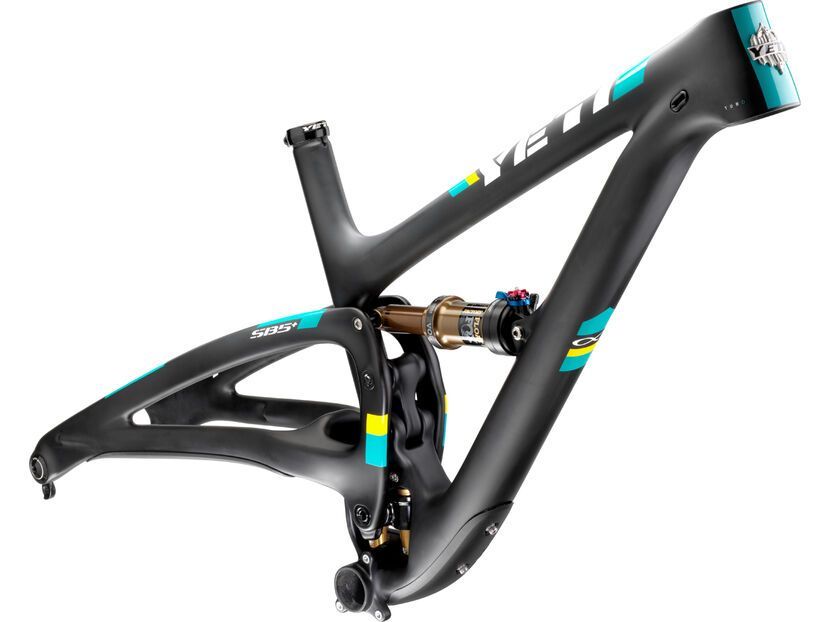 Yeti SB5+ T-Series Frame, raw/turquoise | BIKER-BOARDER.DE