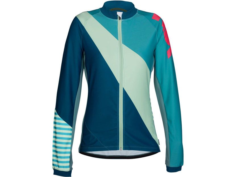 ION Bike Tee Zip LS Verta, moroccan blue | BIKER-BOARDER.DE