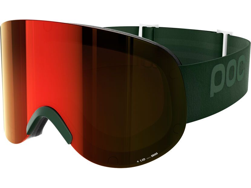 POC Lid, methane green/Lens: persimmon red mirror | BIKER-BOARDER.DE