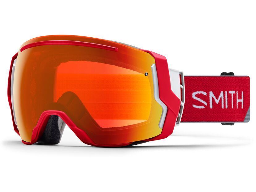 Smith I/O 7 inkl. Wechselscheibe, fire split/Lens: everyday red mirror ...