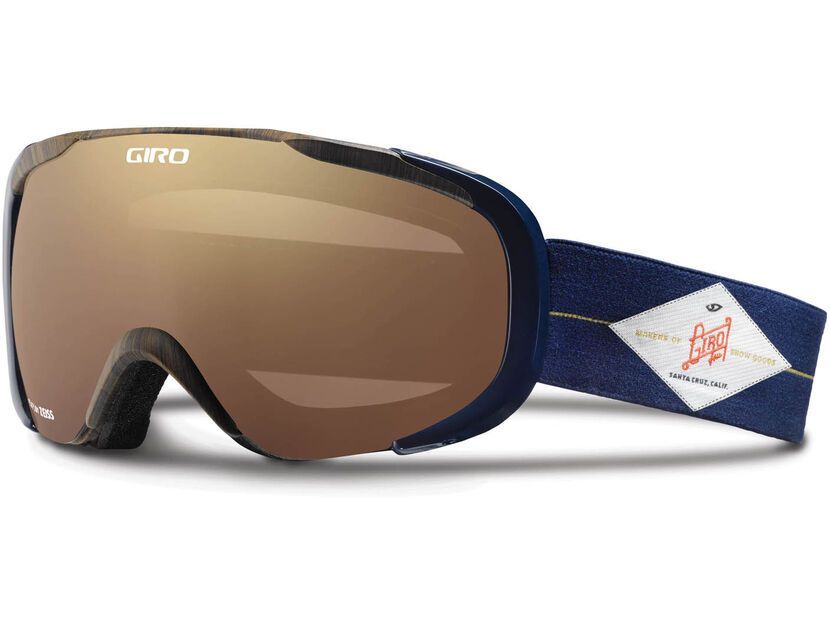 Giro Compass, navy blue woodgrain/Lens: amber gold | BIKER-BOARDER.DE