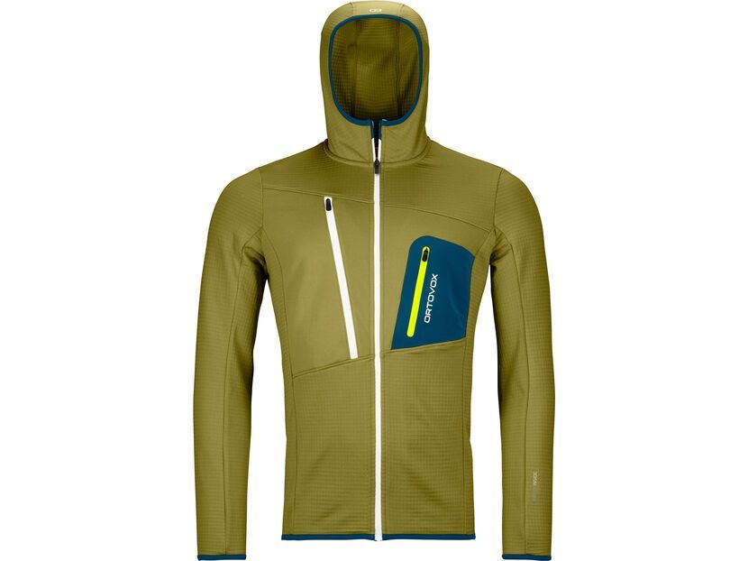 Ortovox Merino Fleece Grid Hoody M, sweet alison | BIKER-BOARDER.DE