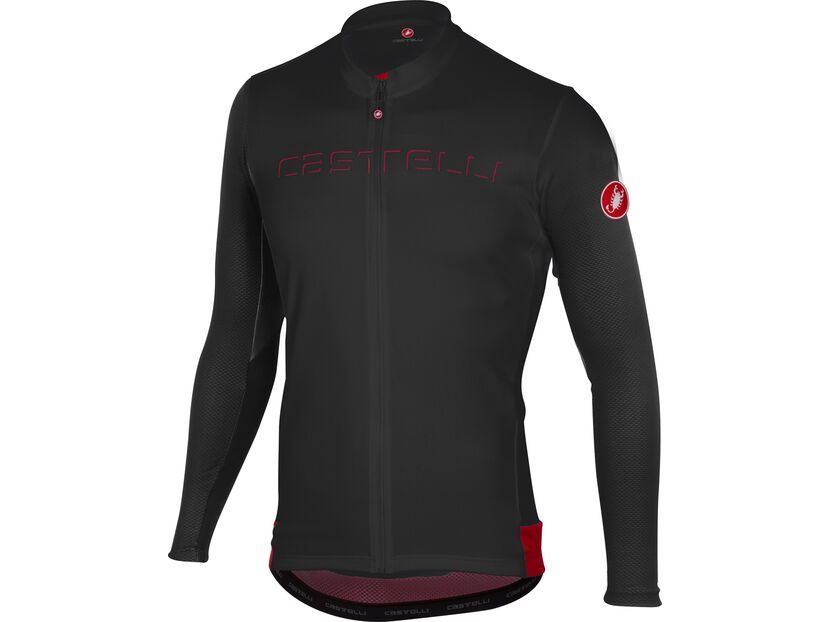 Castelli Prologo V Long Sleeve FZ, black | BIKER-BOARDER.DE