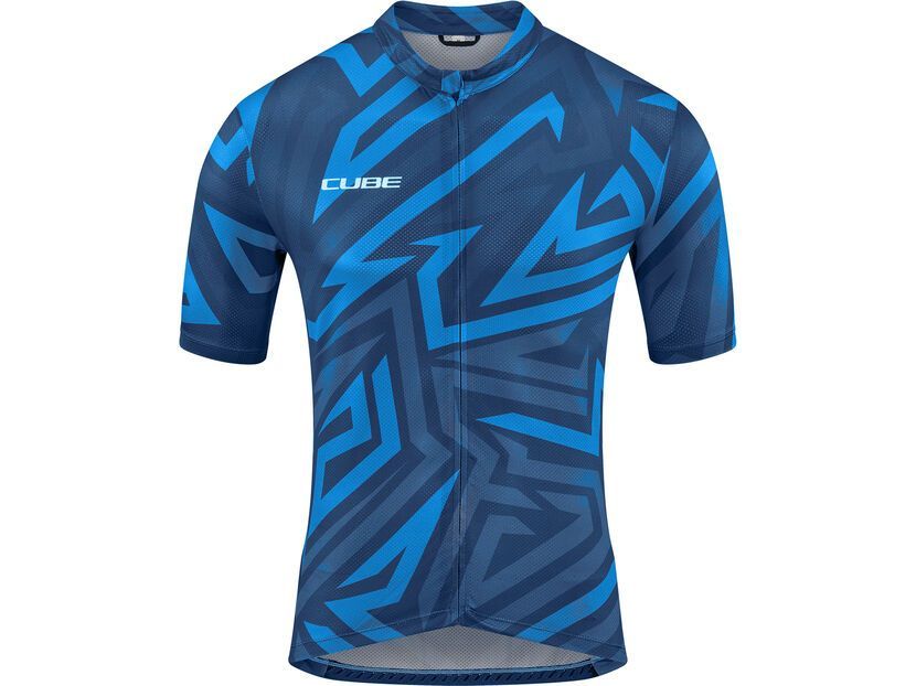 Cube ATX Trikot Full Zip CMPT kurzarm, blue | BIKER-BOARDER.DE